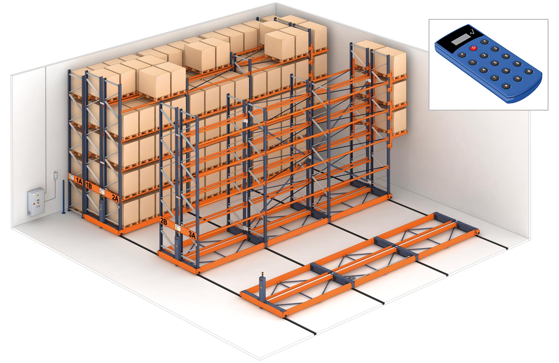 Rack mobile, palettier mobile (Movirack) - Mecalux.fr